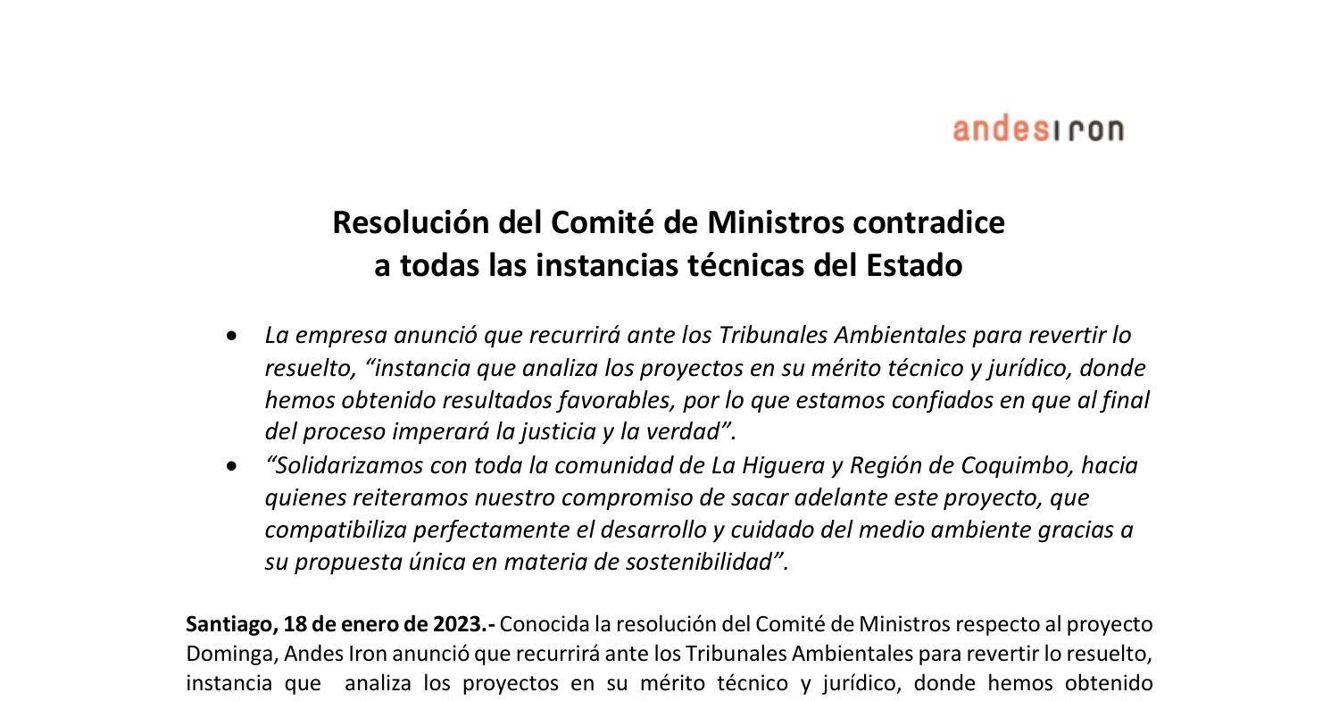 Comunicado Andes Iron Pdf Docdroid